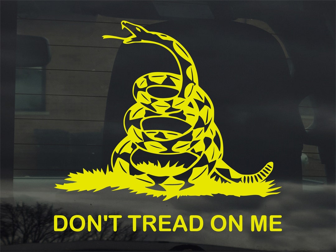 Don't Tread on Me Snake Gadsden Flag Vinyl Sticker Decal for Car Window ...