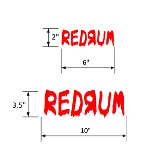Redrum Custom Vinyl Sticker Decal Horror Murder Movie - Etsy