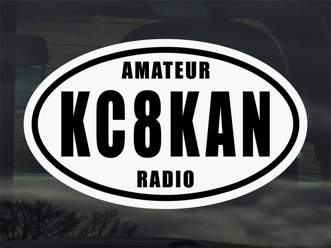 Ham Amateur Radio Oval Call Sign Vinyl Sticker Decal - Etsy