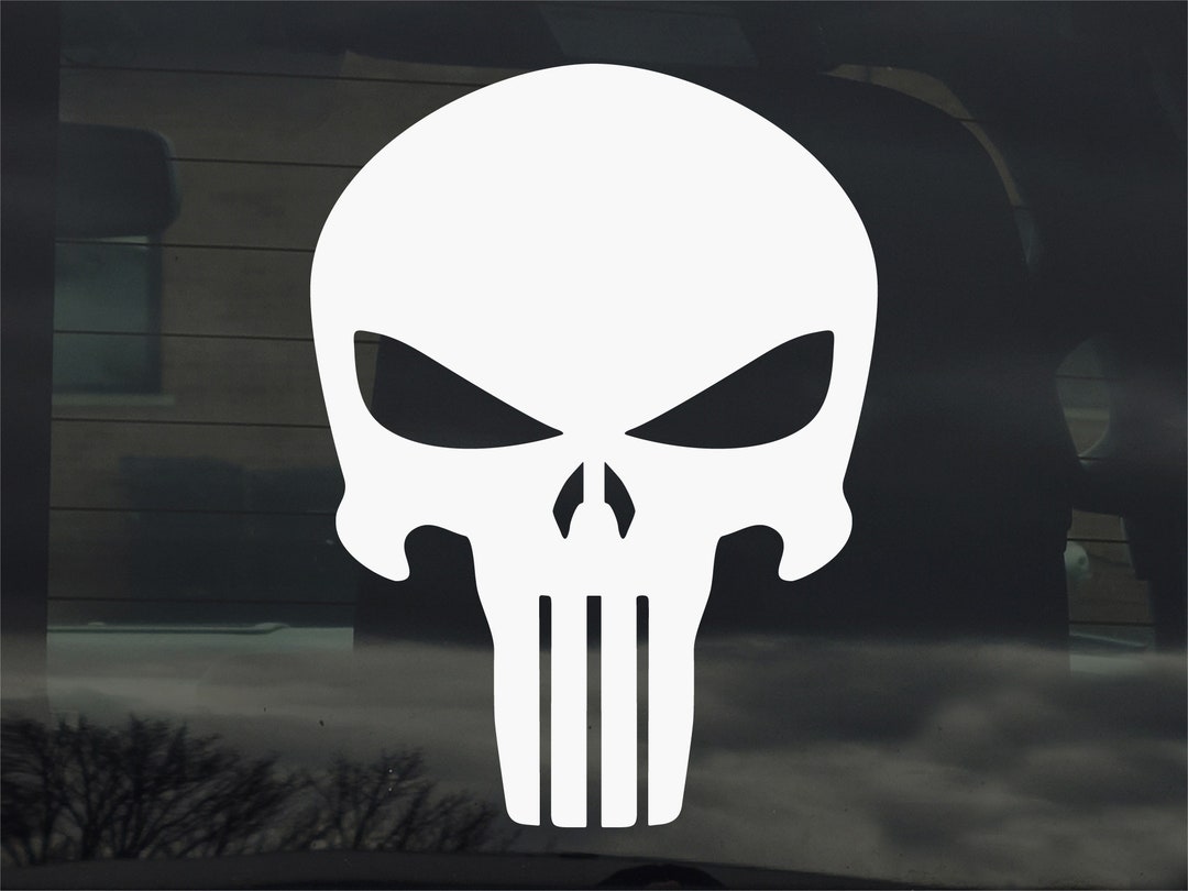 The Punisher Skull Vinyl Sticker Decal for Car Window Laptop & More - Etsy