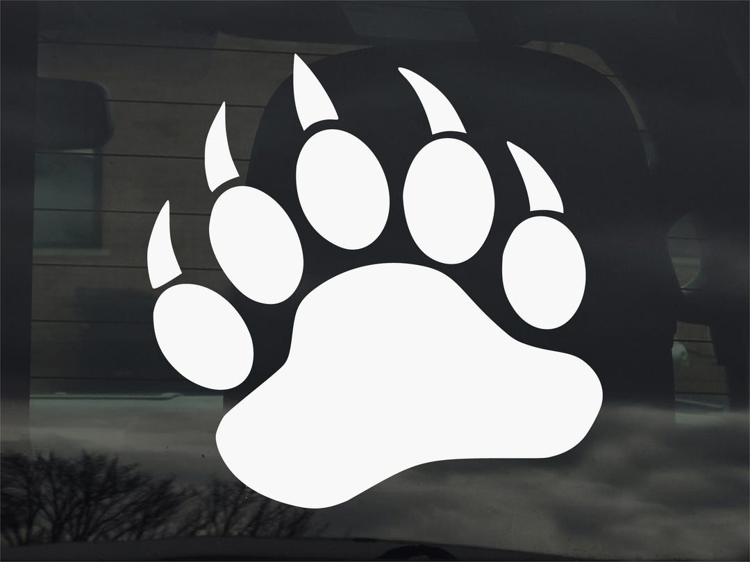 Bear Paw Print Vinyl Sticker Decal for Car Window Laptop & More - Etsy