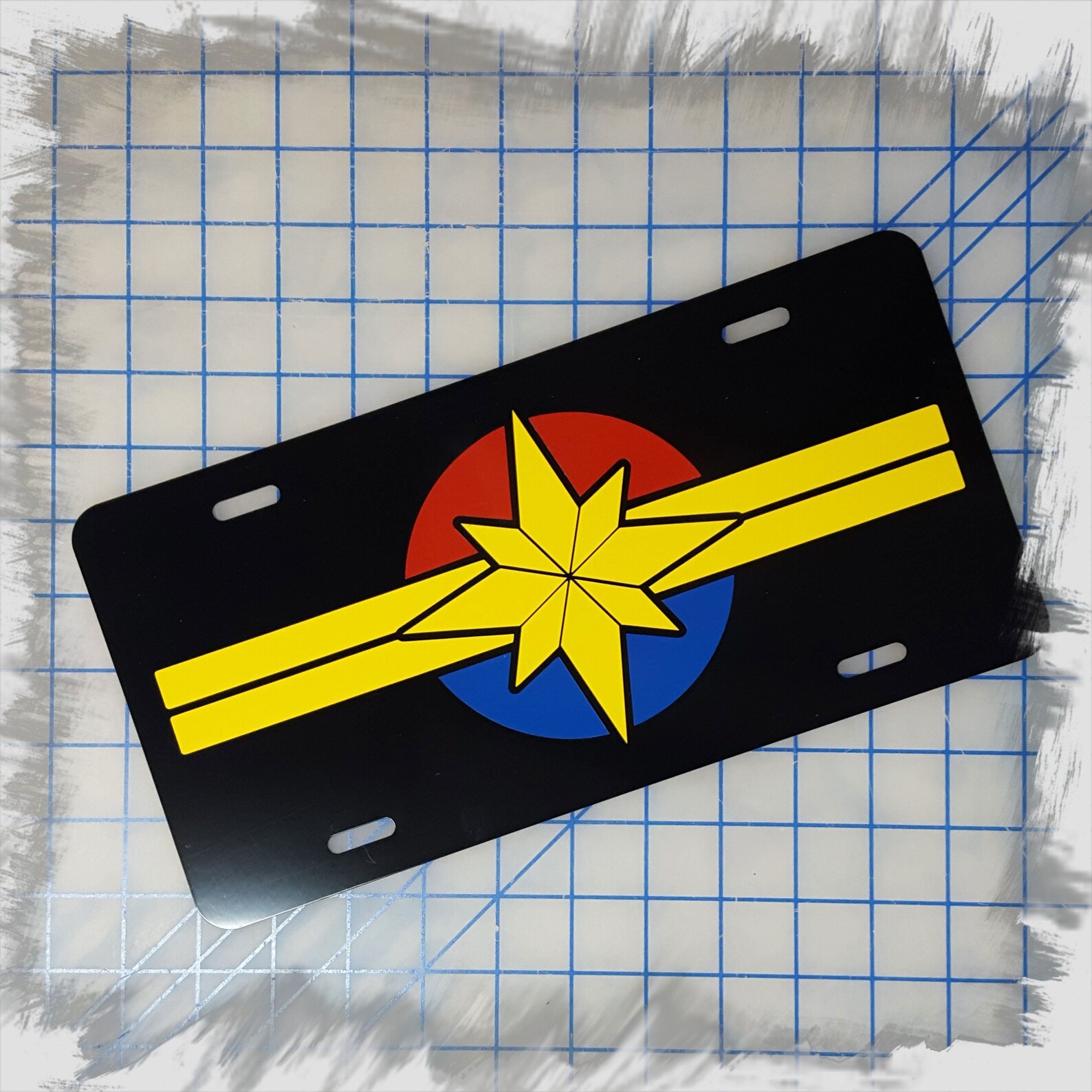 Captain Marvel Custom License Plate - Etsy