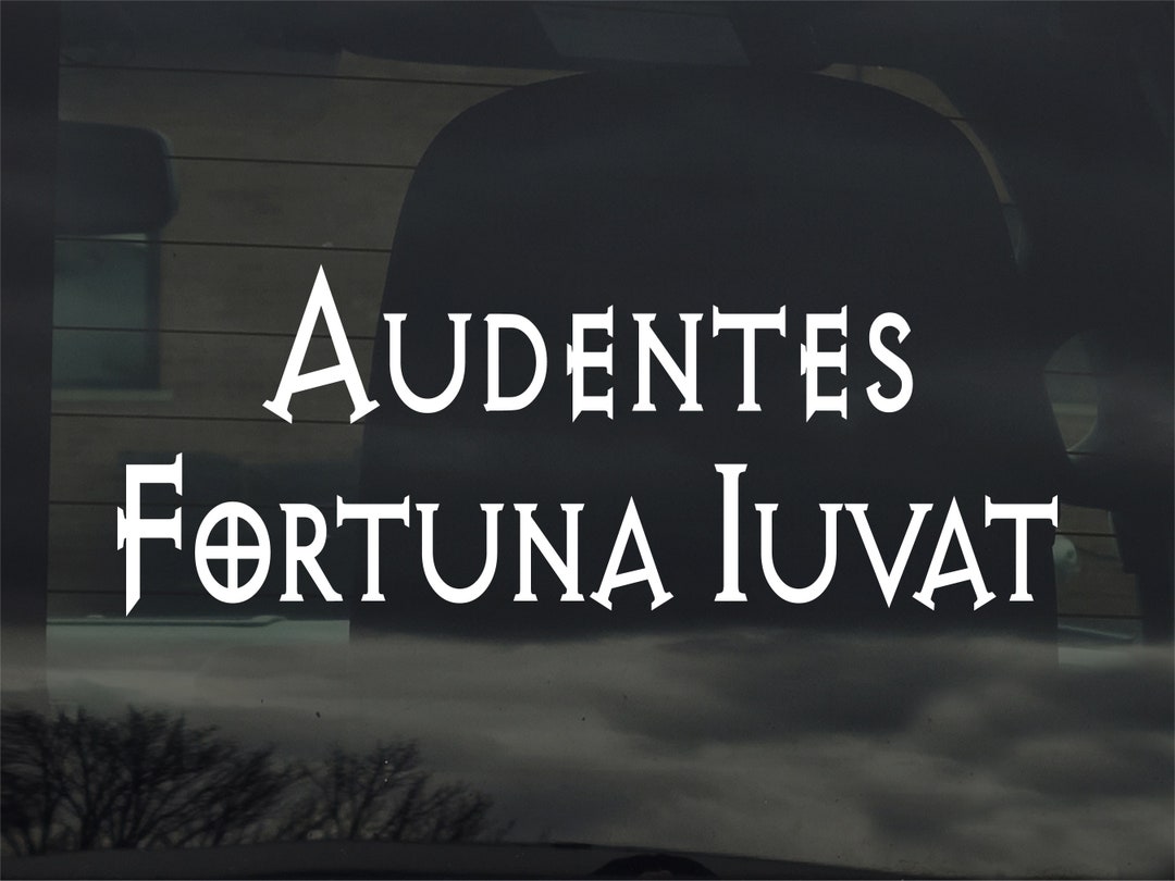 Naklejka winylowa Audentes Fortuna Iuvat Łacińskie powiedzenie Fortuna ...
