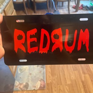 Redrum Custom License Plate - Etsy