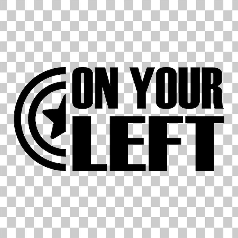 Captain America on Your Left Vinyl Sticker - Etsy