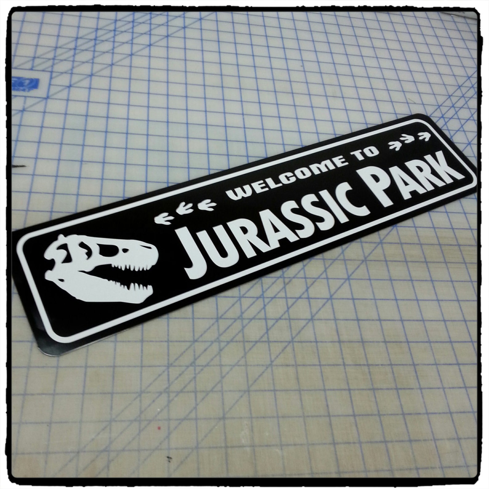 Welcome to Jurassic Park Aluminum Sign - Etsy