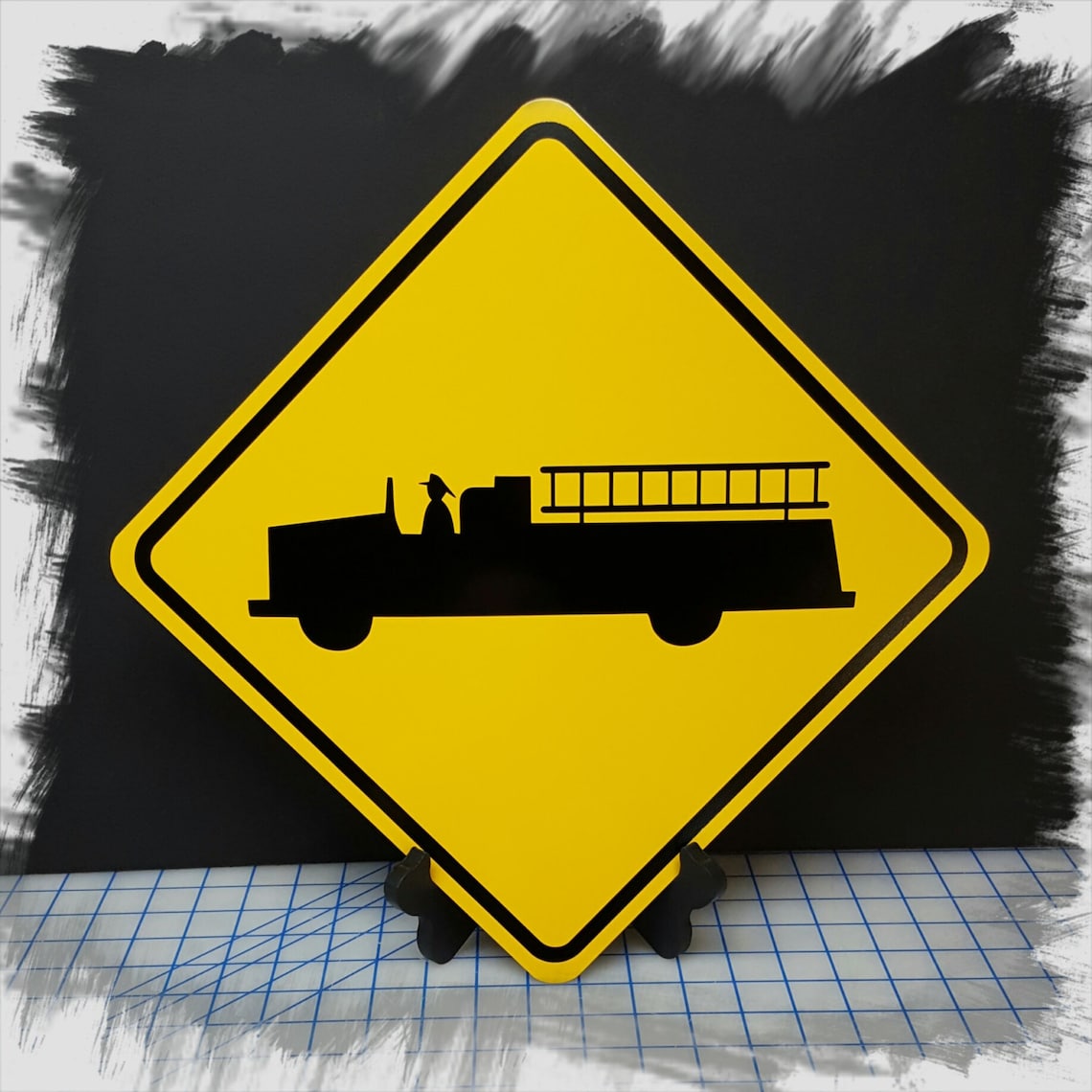 Fire Truck Fire Engine Firefighter Crossing Yellow | Etsy