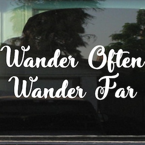 Wander Often Wander Far Custom Vinyl Sticker - Etsy