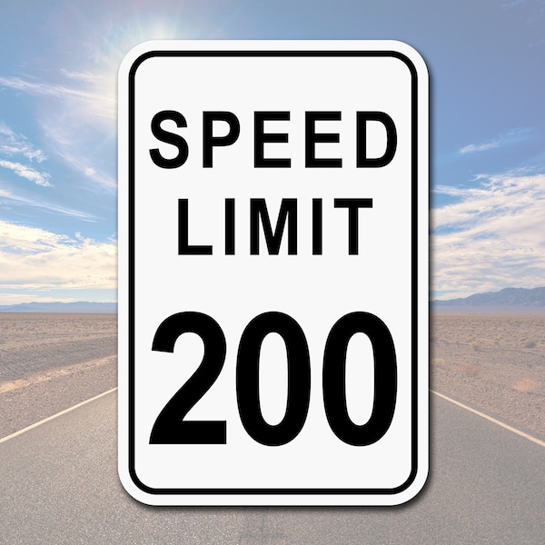 Speed Limit Sign - Etsy