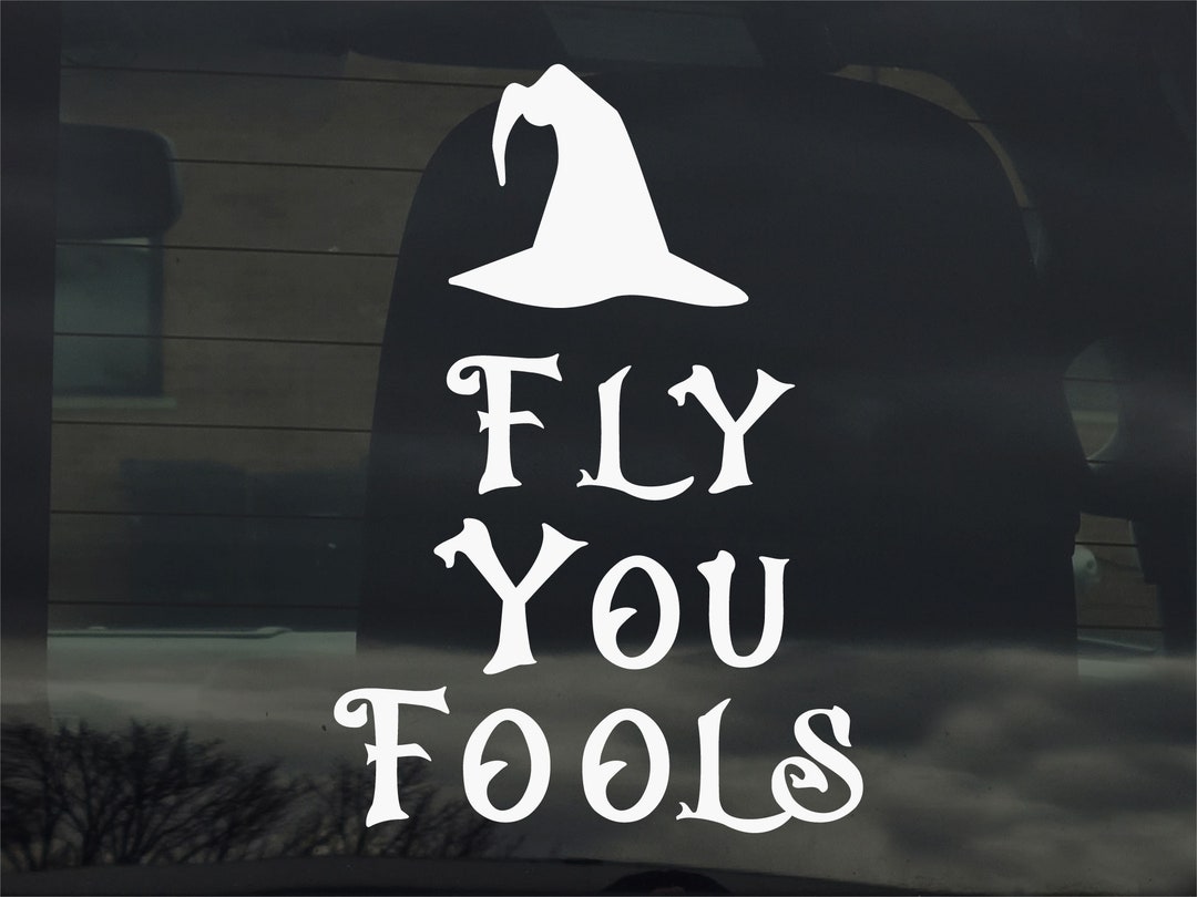 Gandalf Fly You Fools Vinyl Sticker Decal for Car Window Laptop & More ...