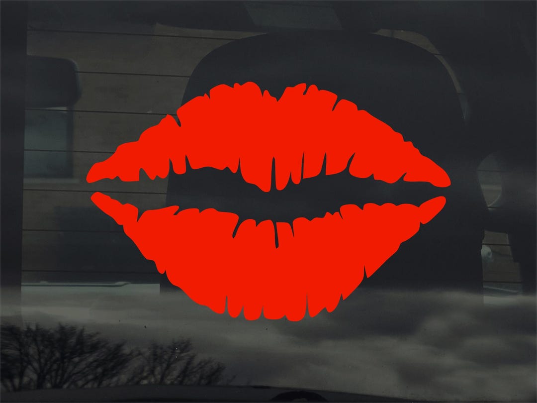 Kiss Lips Vinyl Sticker Decal for Car Window Laptop & More - Etsy