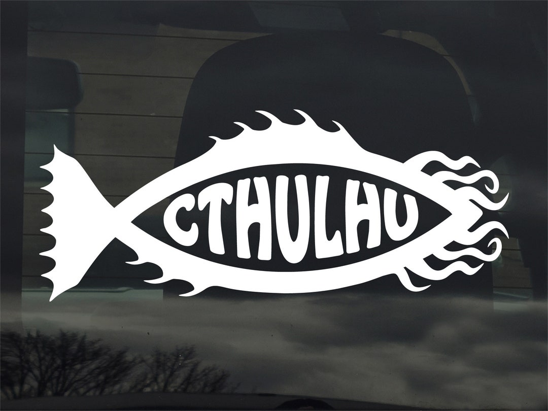 Cthulhu Fish Vinyl Sticker Decal Car Window Laptop & More - Etsy