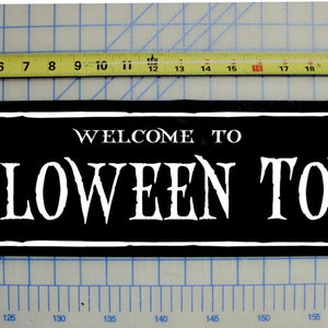 Welcome to Halloween Town 6 X 24 Aluminum Sign - Etsy