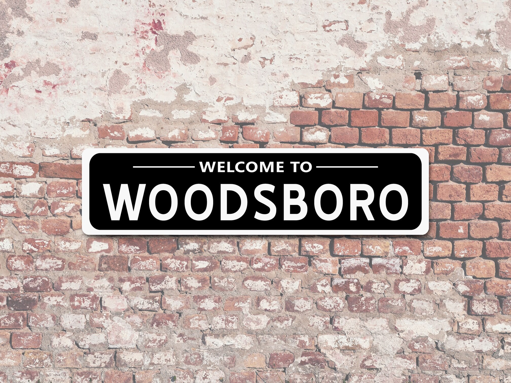 Welcome to Woodsboro 6" X 24" Aluminum Sign Horror Movie Sign Decor ...
