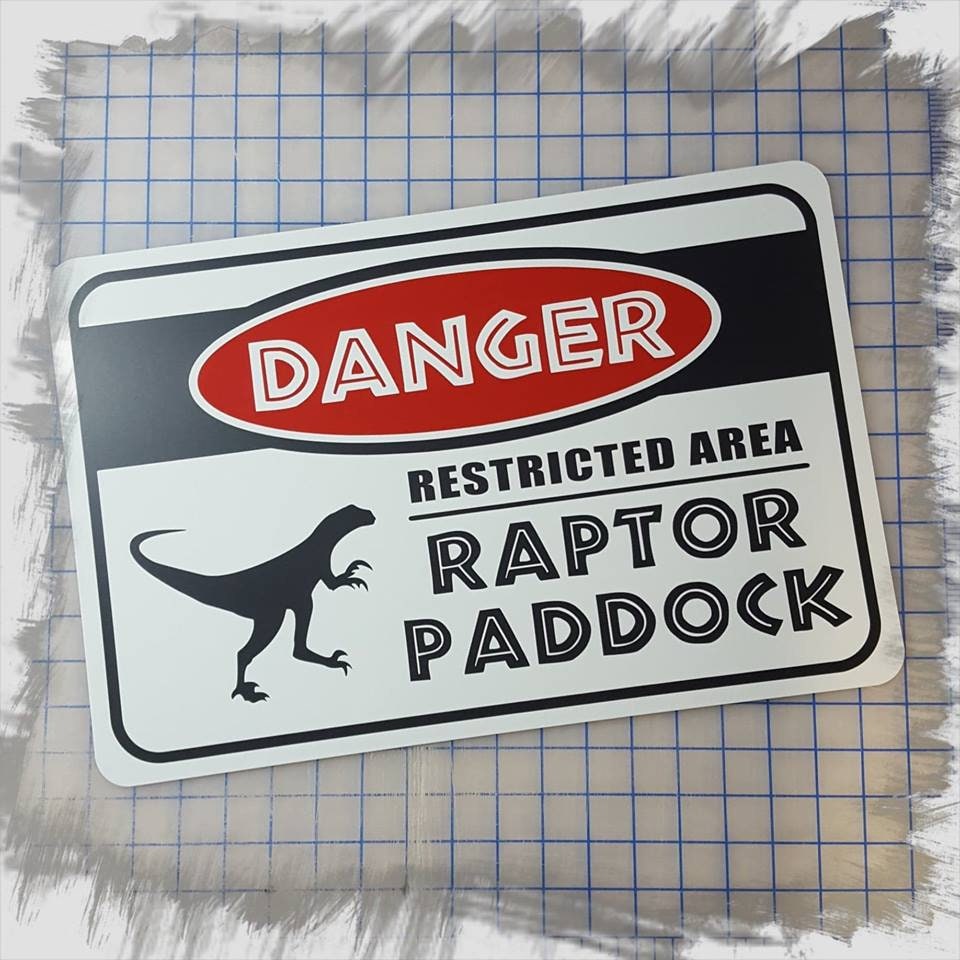 Danger Raptor Paddock Aluminum Sign - Etsy