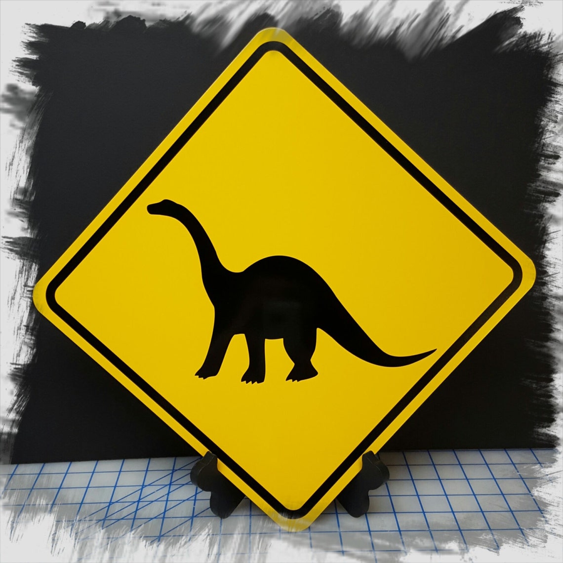 Dinosaur Brontosaurus Crossing Yellow Aluminum Sign - Etsy