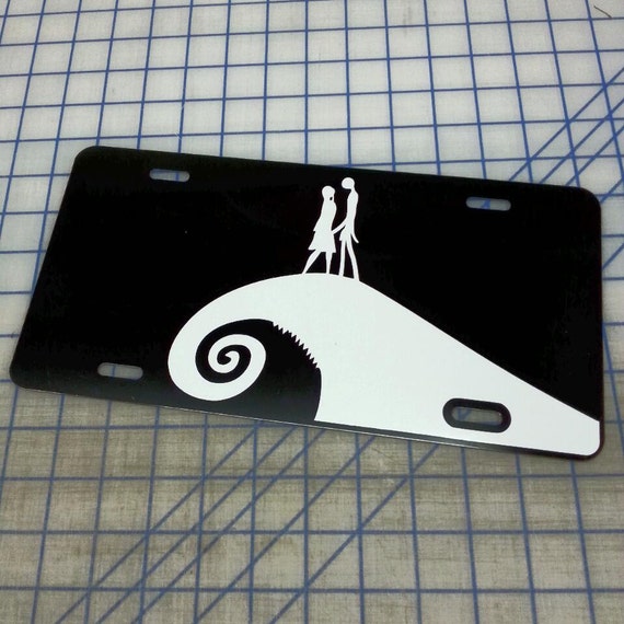 Nightmare Before Christmas Jack and Sally Custom License Plate - Etsy
