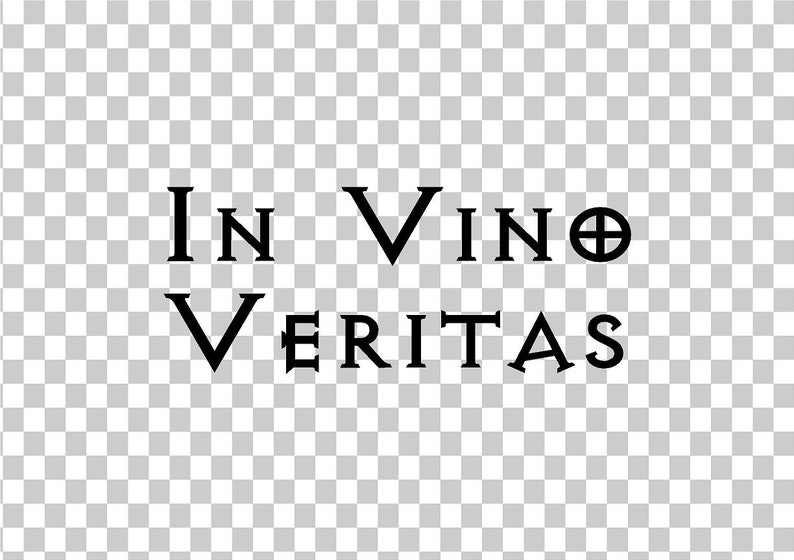 In Vino Veritas latin in Wine is Truth Vinyl Sticker - Etsy