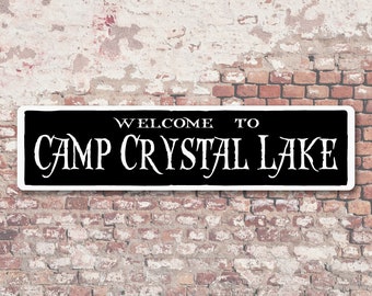 Welcome to Camp Crystal Lake Friday the 13th Movie Replica Yellow Sign ...