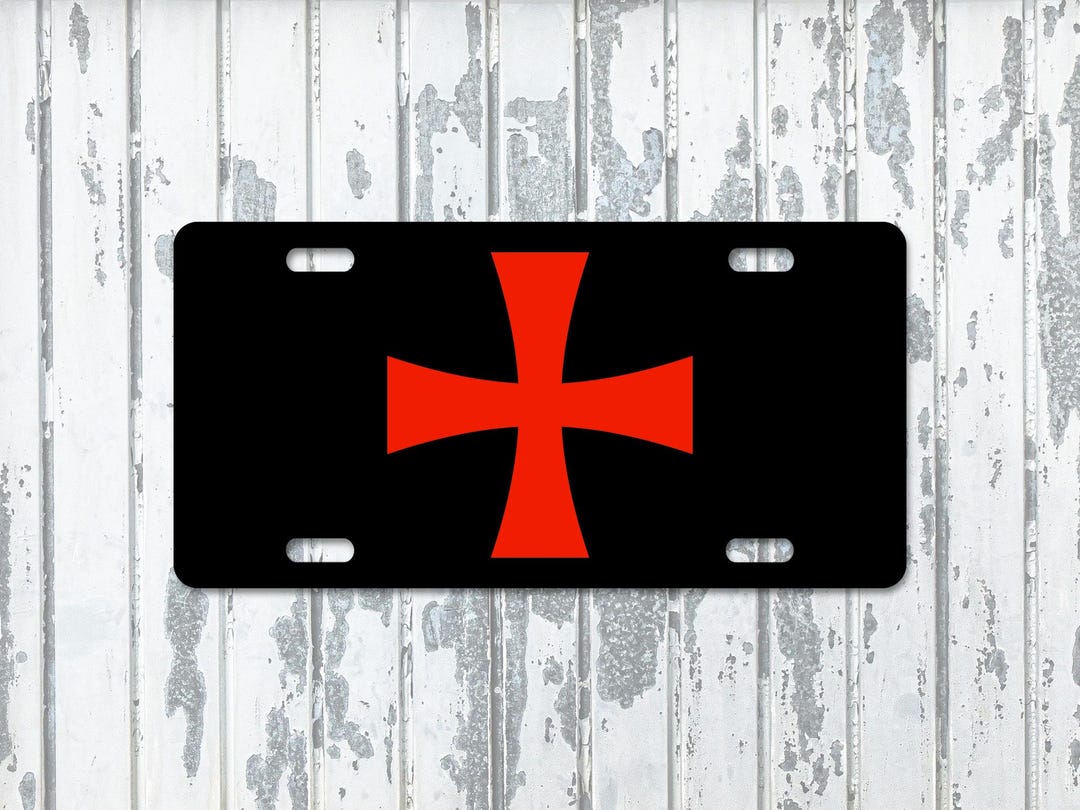 Templar Cross License Plate Novelty Vanity Plate Car Tag - Etsy