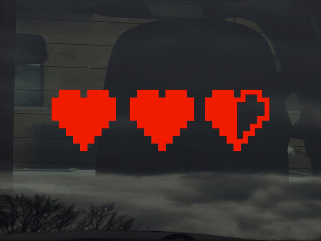 Video Game Heart Container Vinyl Sticker Decal for Car Window Laptop ...