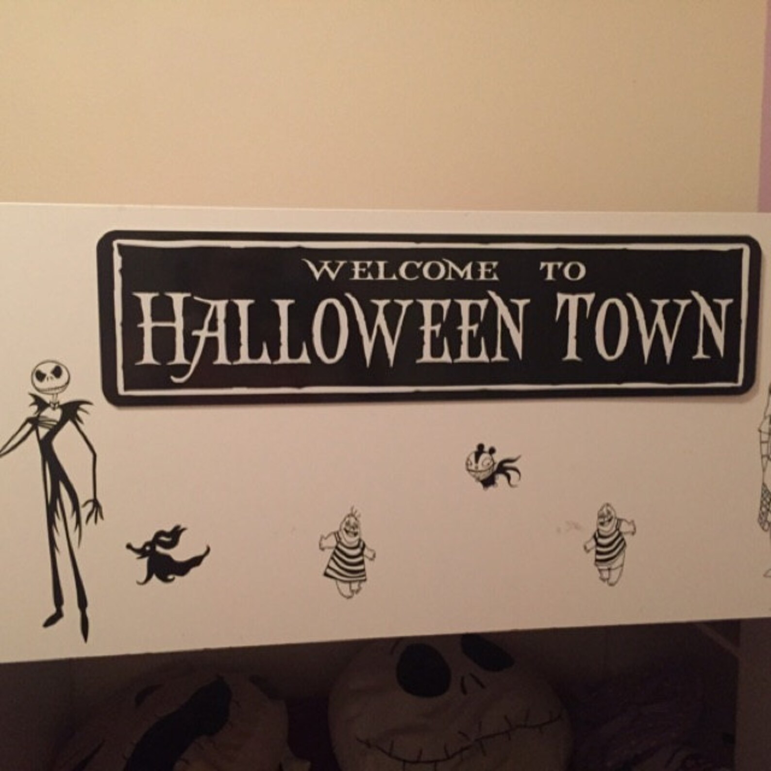 Welcome to Halloween Town 6 X 24 Aluminum Sign - Etsy