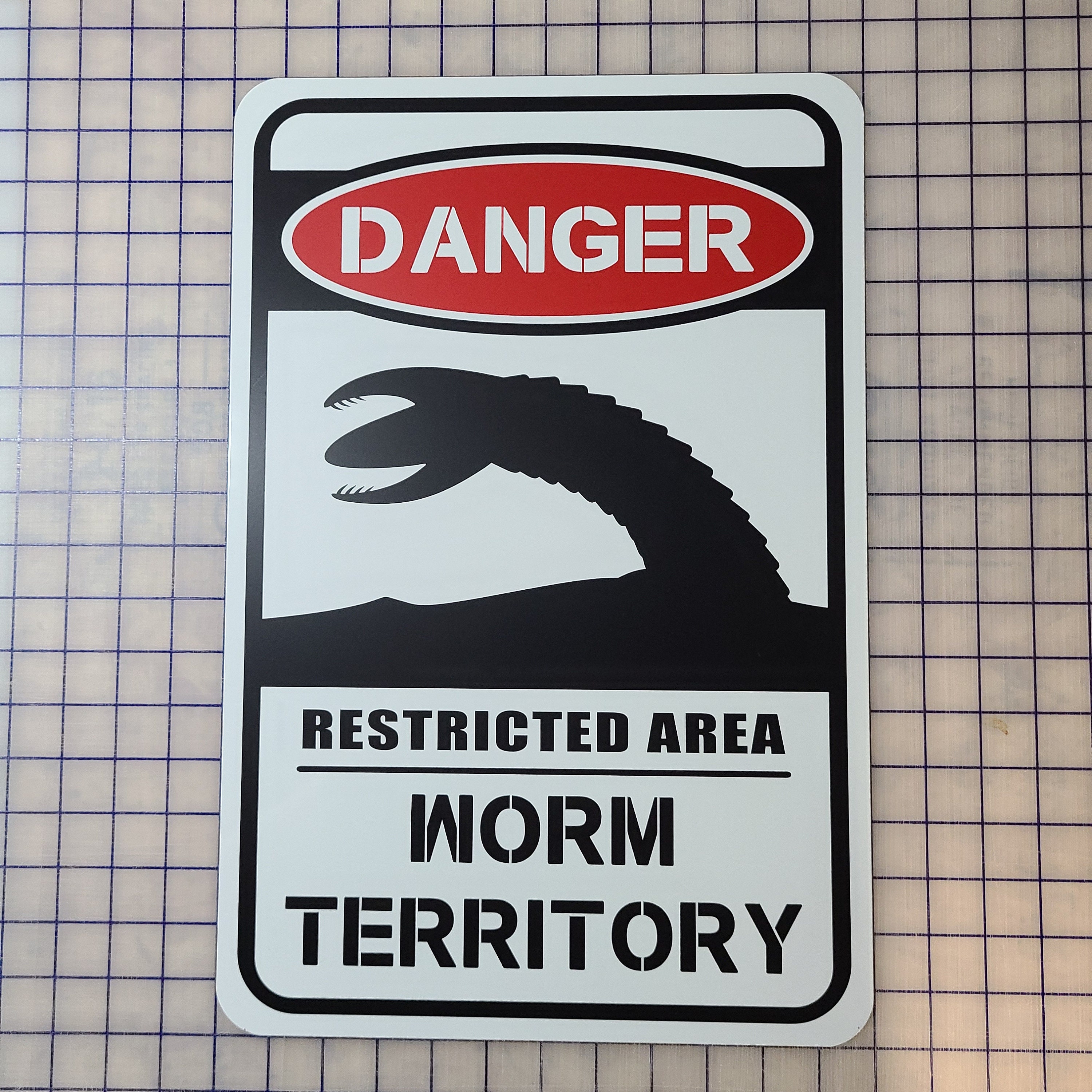 Danger Worm Territory 12x18 Aluminum Sign - Etsy UK