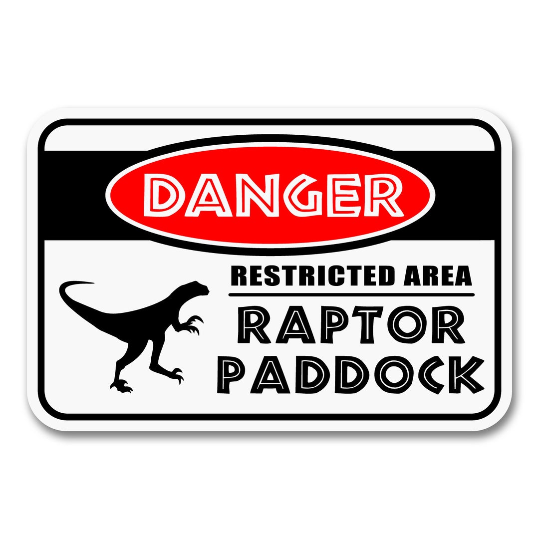 Danger Raptor Paddock Aluminum Sign - Etsy