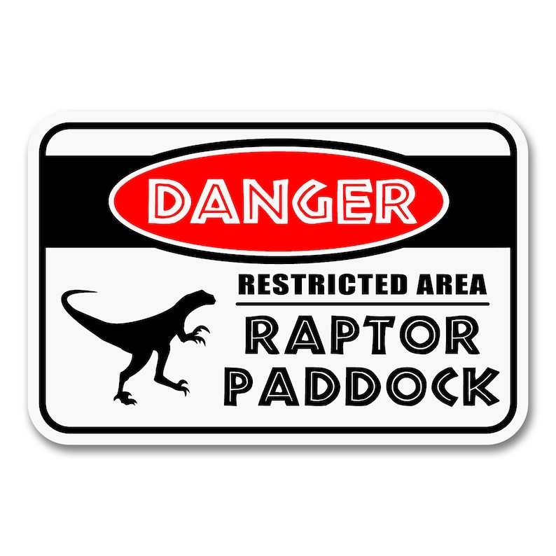 Danger Raptor Paddock Aluminum Sign - Etsy