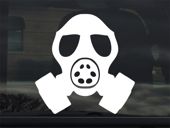 Gas Mask Custom Vinyl Sticker Decal Post Apocalyptic Toxic - Etsy