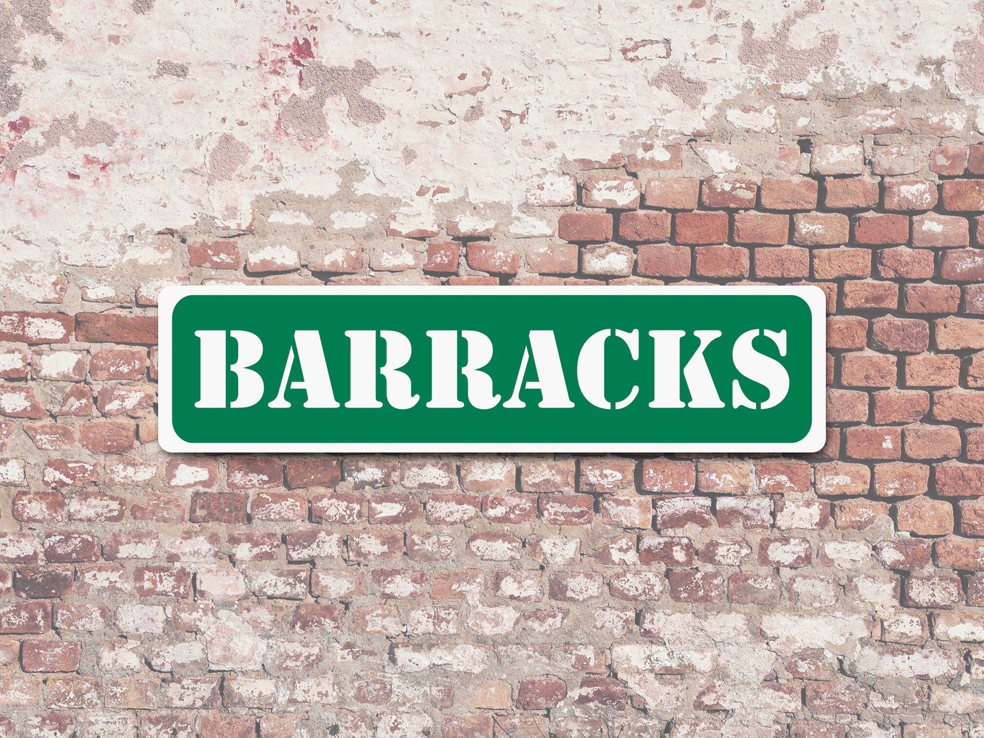 Military Style Aluminum Signs Barracks Bunker Latrine Mess Hall Custom ...