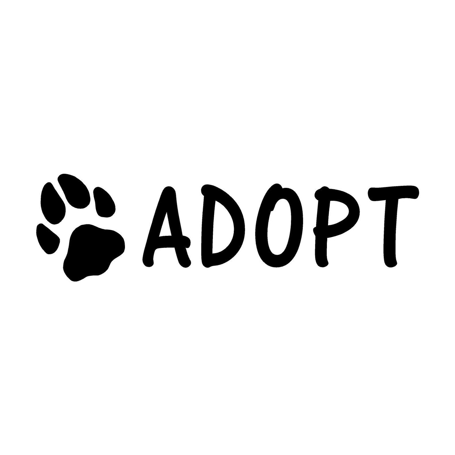 Adopt (animal Rescue) Custom Vinyl Sticker - Etsy