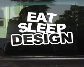 Eat Sleep Draw Custom Vinyl Sticker | Etsy