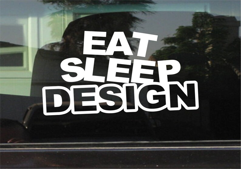 Eat Sleep Design Custom Vinyl Sticker | Etsy