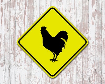 Chicken Crossing Metal Sign - Etsy