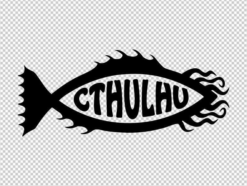 Cthulhu Fish Vinyl Sticker Decal Car Window Laptop & More - Etsy
