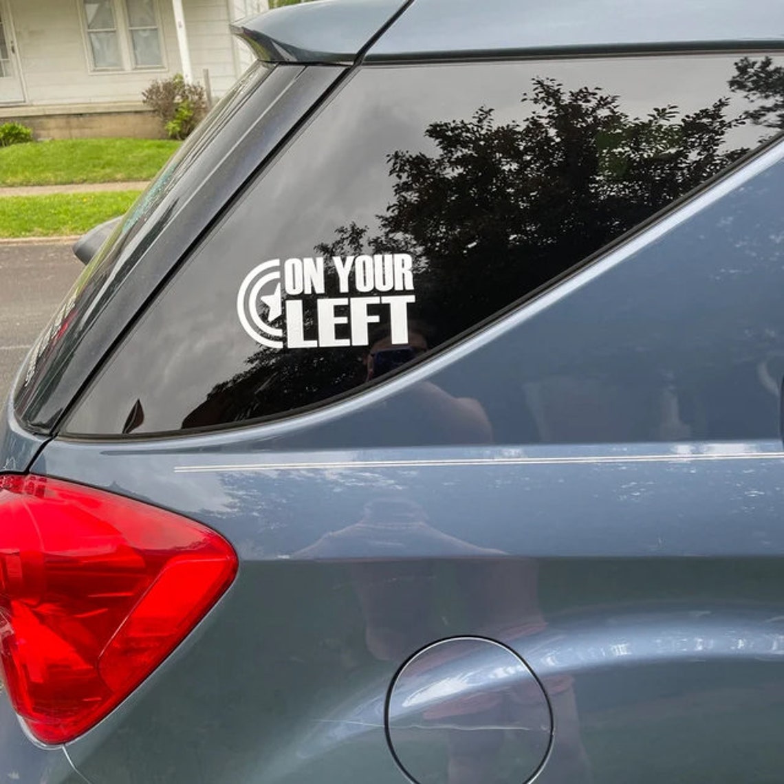 Captain America on Your Left Vinyl Sticker - Etsy