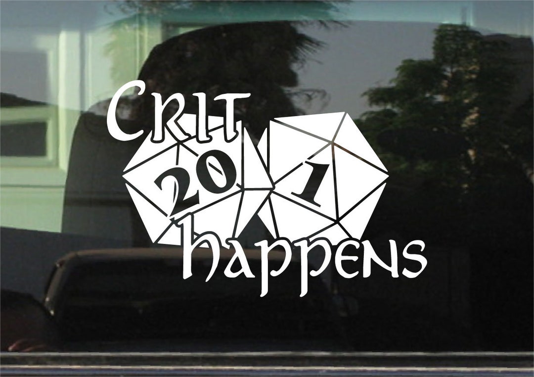 Crit Happens D20 Vinyl Sticker - Etsy