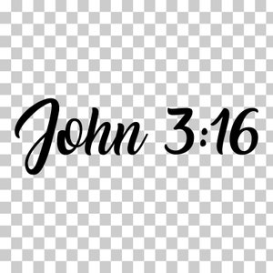 John 3:16 Vinyl Sticker Decal for Car Window Laptop & More - Etsy