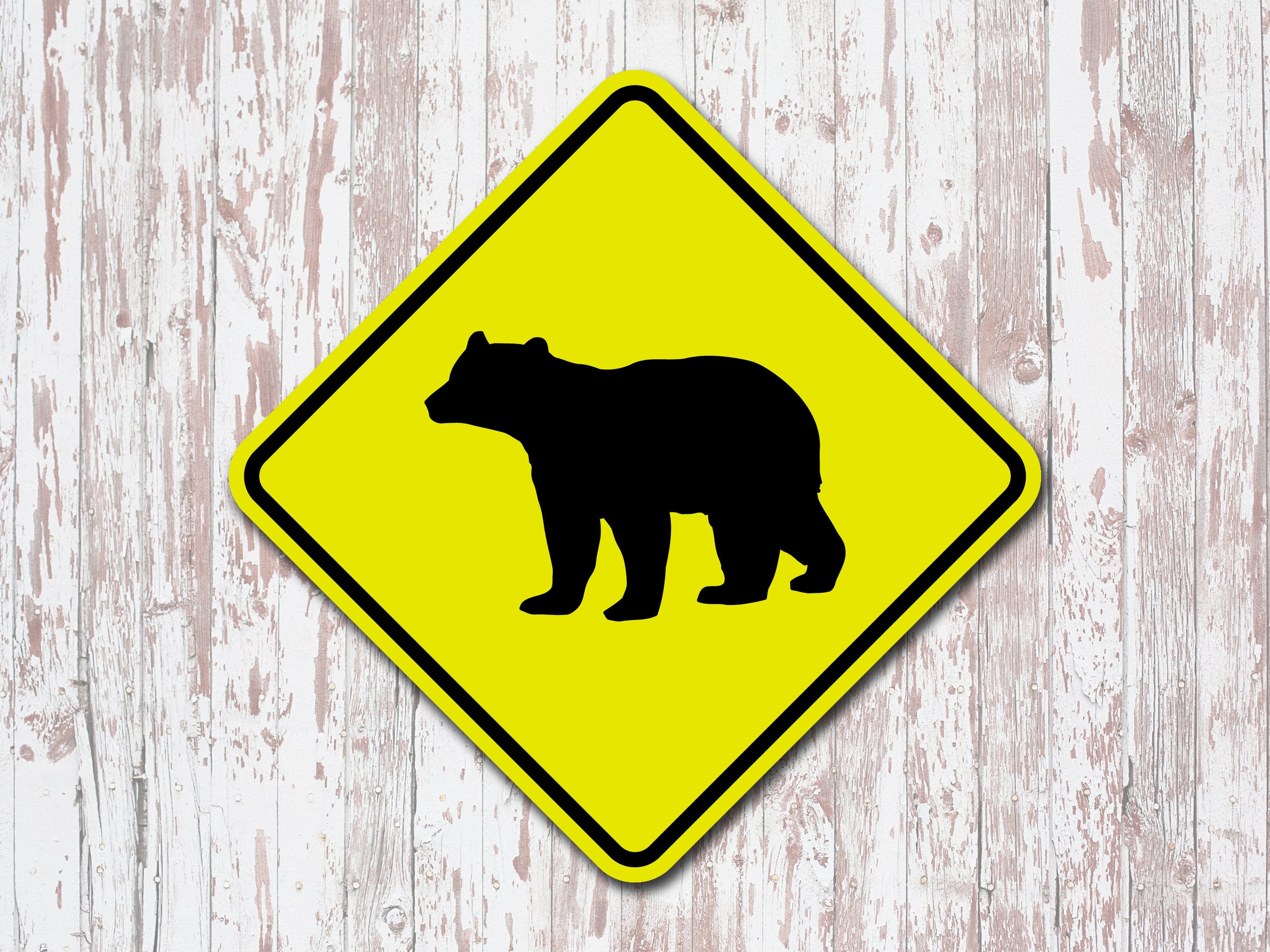 Bear Crossing Sign