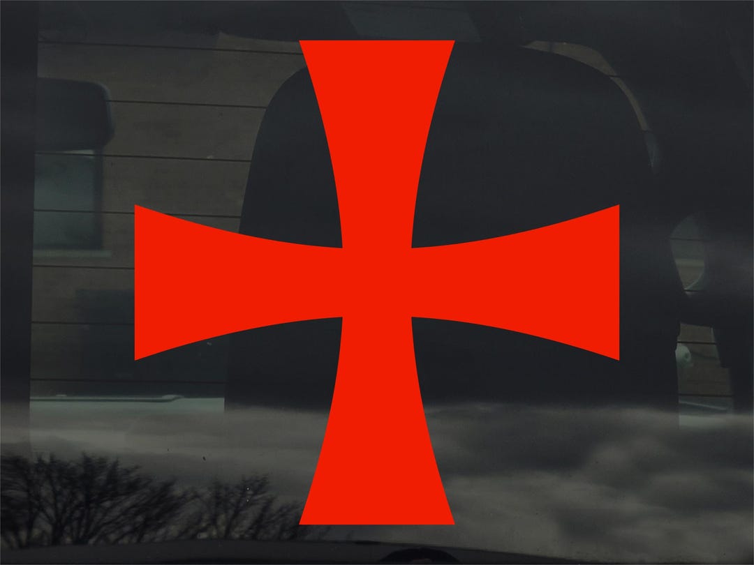 Templar Cross Vinyl Sticker Decal for Car Window Laptop & More - Etsy