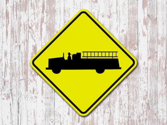 Fire Truck Fire Engine Firefighter Crossing Yellow | Etsy