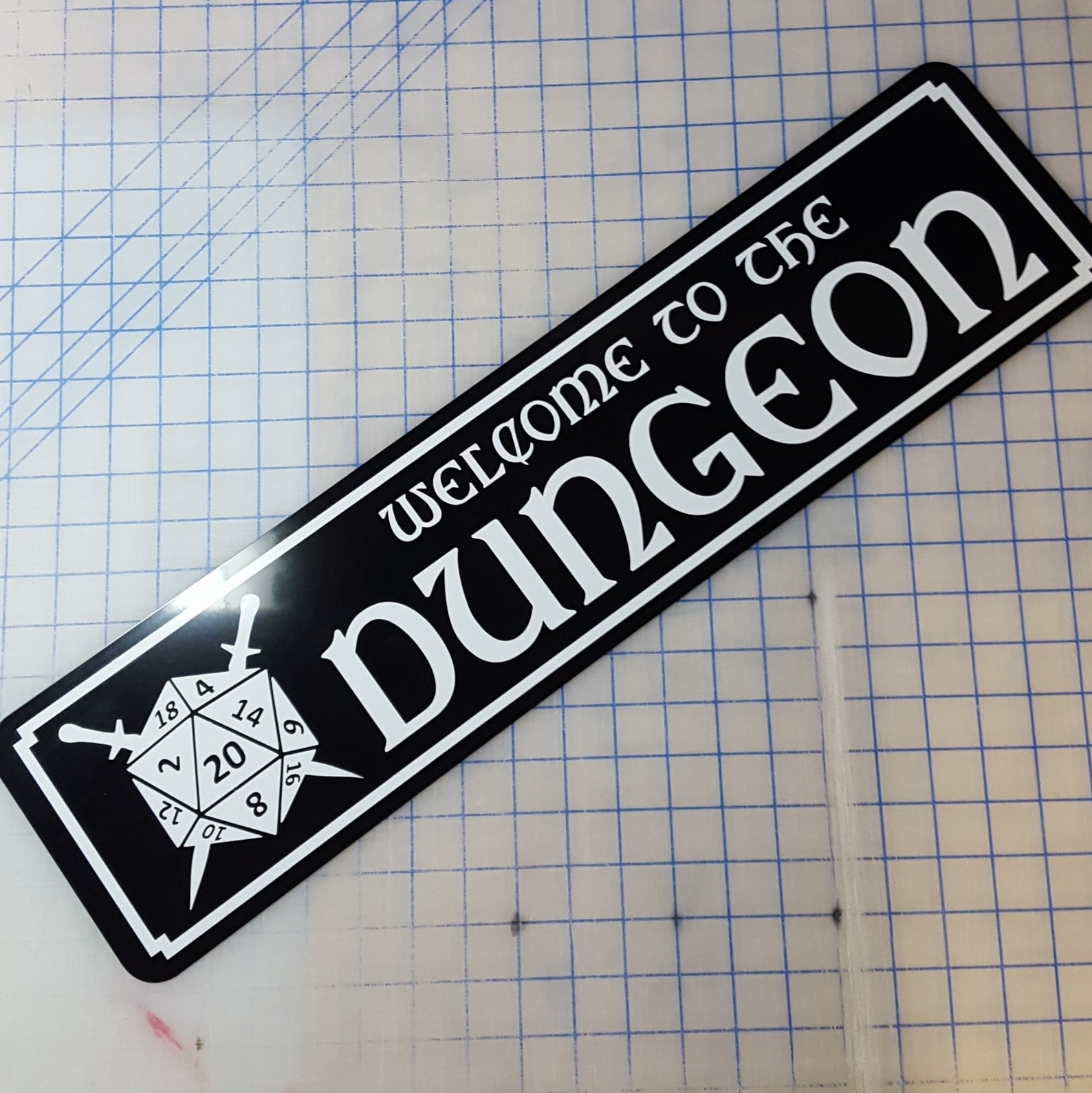 Welcome to the Dungeon 6x24 Aluminum Sign Dungeons | Etsy
