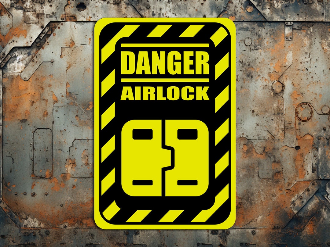 Sci Fi Style Wall Signs Plaques 6" X 9" Airlock Biohazard Radioactive ...