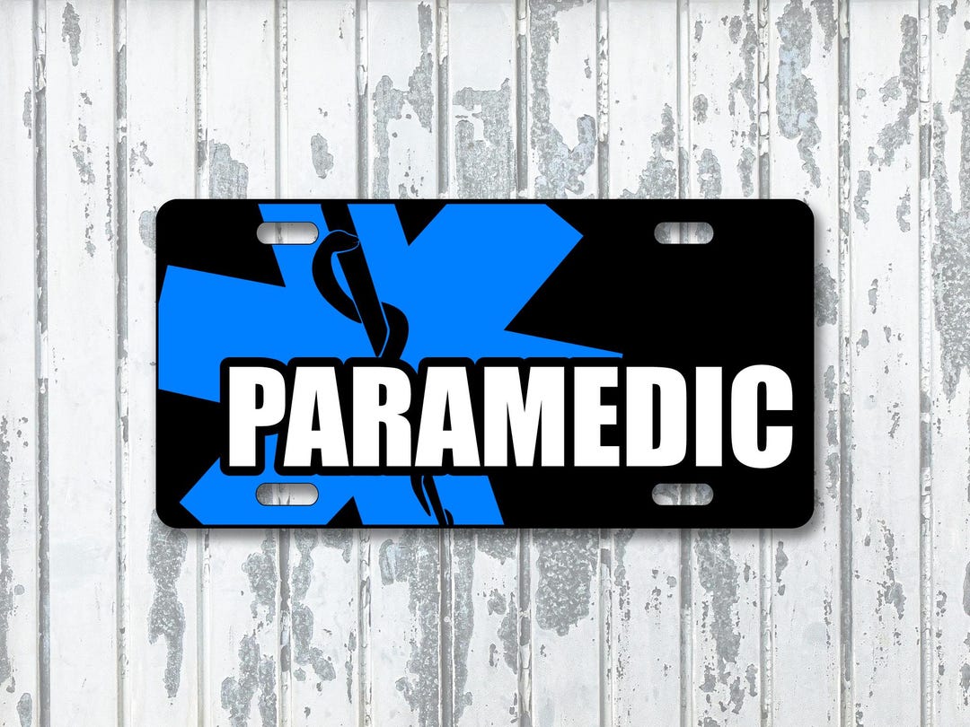 Paramedic Custom License Plate Car Tag Vanity Novelty Plate - Etsy
