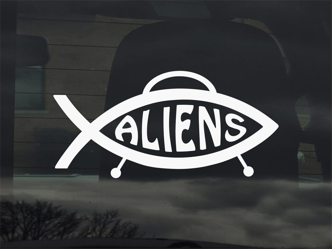 Aliens Fish Vinyl Sticker Decal for Car Window Laptop & More - Etsy