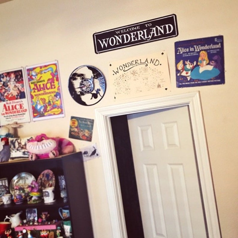 Welcome to Wonderland Aluminum Sign Alice in Wonderland Decor - Etsy