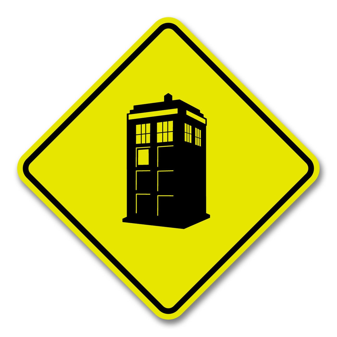 Dr. Who TARDIS Crossing Yellow Aluminum Sign - Etsy