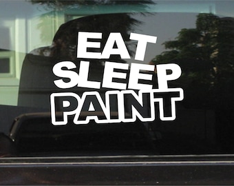 Eat Sleep Draw Custom Vinyl Sticker | Etsy