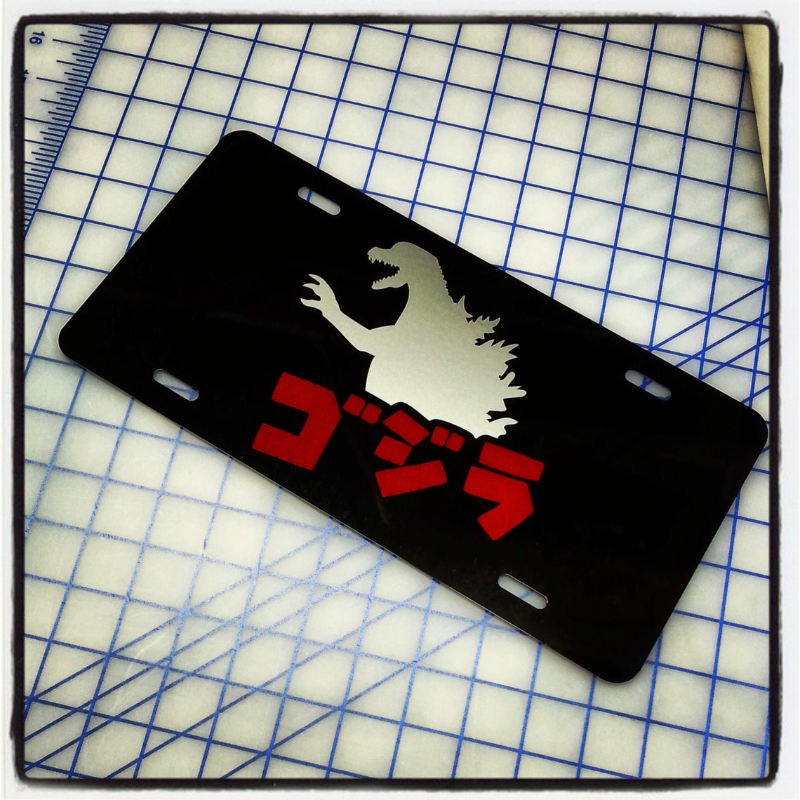 Godzilla Custom License Plate Car Tag Novelty Vanity Plate - Etsy